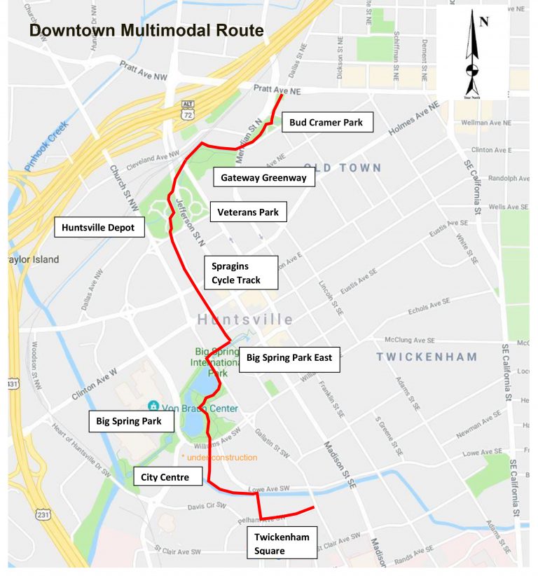 City Opens New Cycle Track for Downtown Huntsville - City of Huntsville