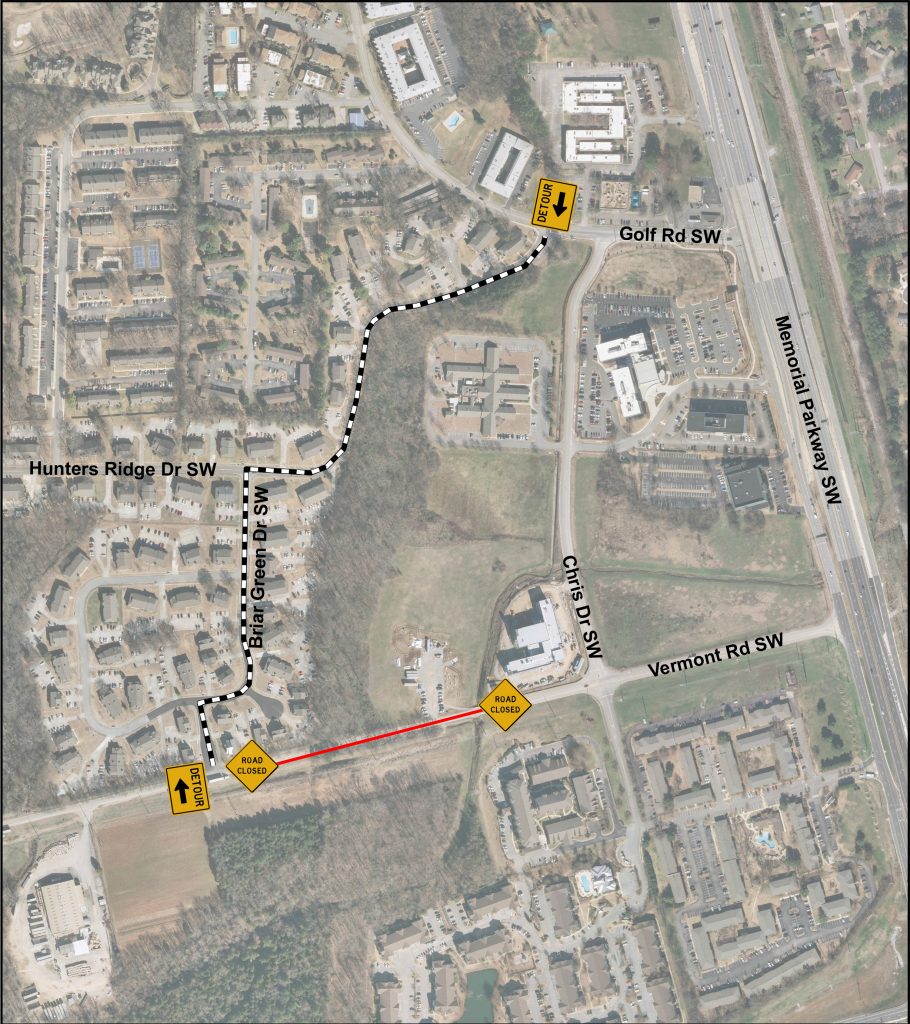 Temporary Road Closure: Vermont Road SW - City of Huntsville