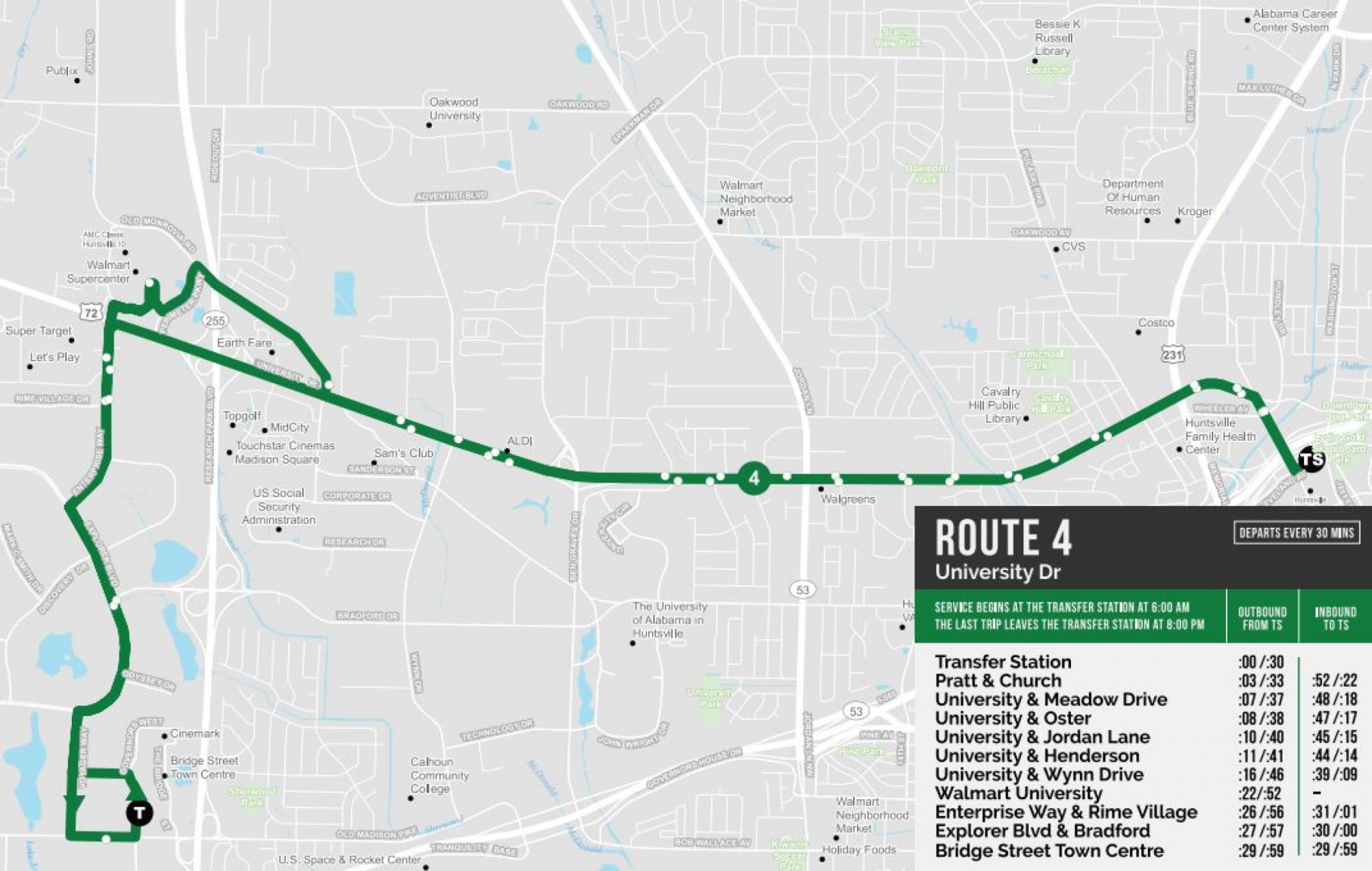 Transit Maps - City of Huntsville