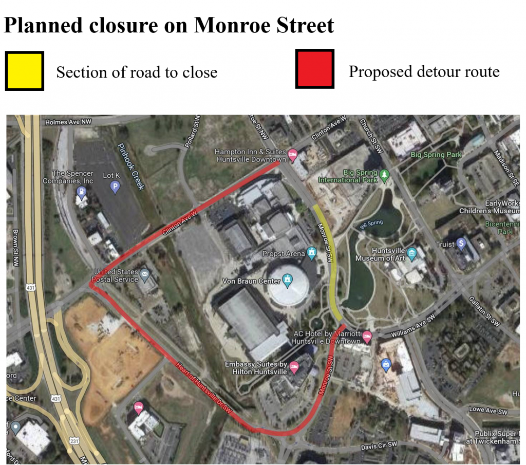 Portion of Monroe Street to temporarily close for infrastructure ...