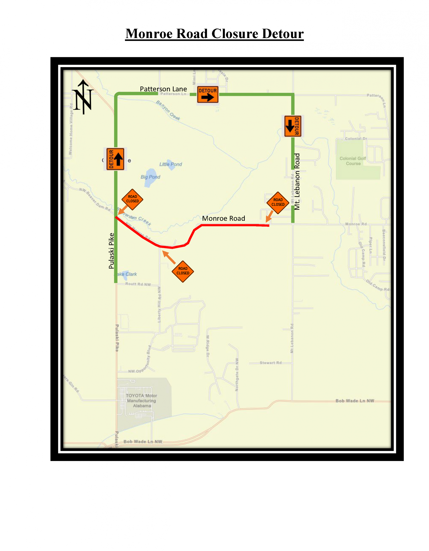 Monroe Road to close for 4 months for improvement project - City of ...