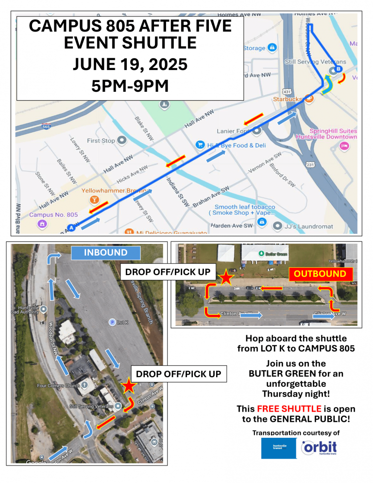 Let Huntsville Transit do the driving with free shuttles to 805 After ...