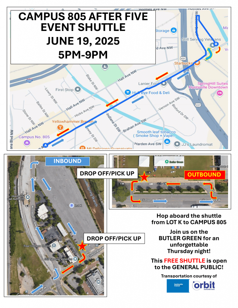 Let Huntsville Transit do the driving with free shuttles to 805 After ...