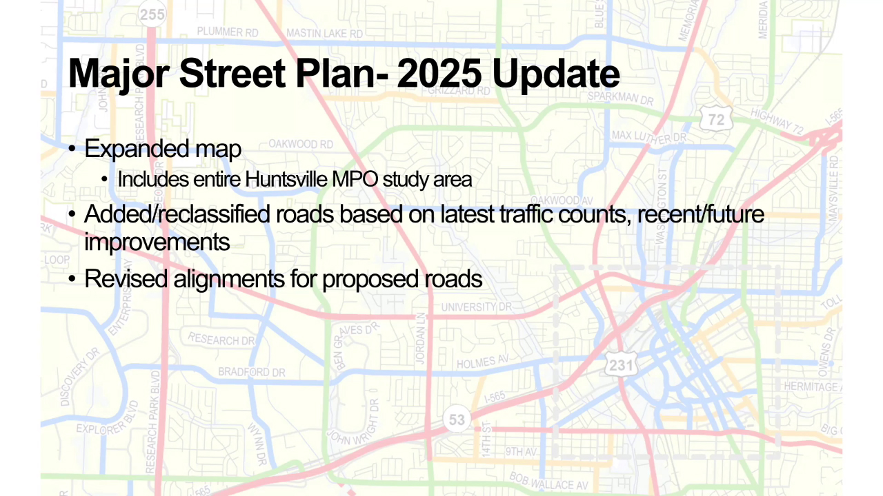 Huntsville Planning Commission Major Street Plan Update - July 2025 ...